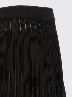 Balmain Pleated Skirt With Gold Button Detail