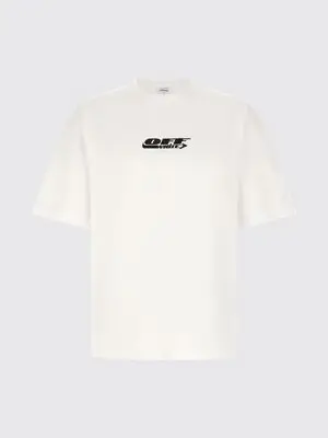 Off-White Crewneck Cotton T-shirt With Arrow Logo On The Back
