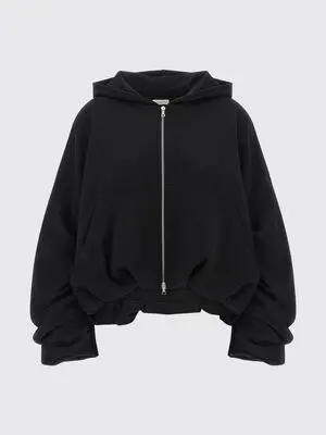 Dries Van Noten Oversized Zip-up Hoodie With Balloon Sleeves - Black