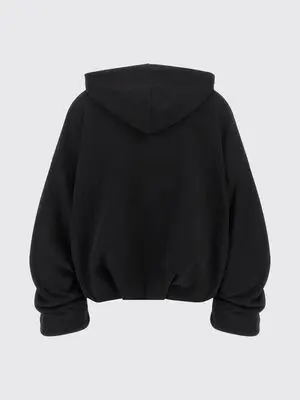Dries Van Noten Oversized Zip-up Hoodie With Balloon Sleeves - Black