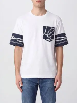 Dolce & Gabbana Cotton And Silk T-shirt With Graphic Print And Contrast Trims