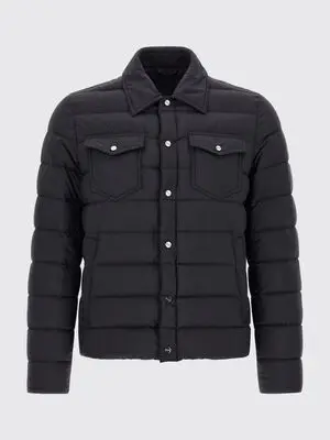 Herno Short Quilted Nylon Puffer Jacket With Classic Collar - Black