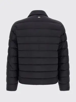 Herno Short Quilted Nylon Puffer Jacket With Classic Collar - Black