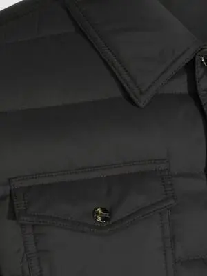 Herno Short Quilted Nylon Puffer Jacket - Charcoal