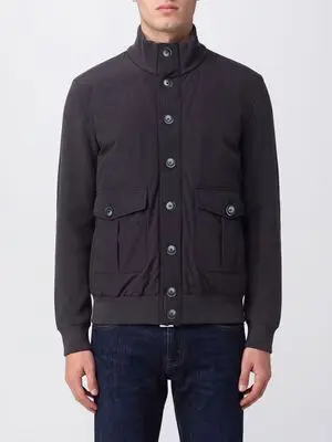 Herno Cotton Bomber Jacket With High Neck And Button Closure