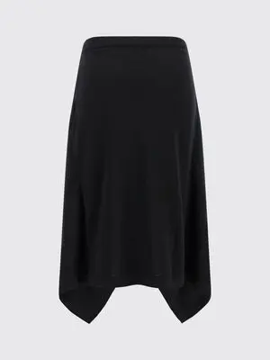 LEMAIRE High-waisted Asymmetrical Midi Skirt In Wool-blend Knit
