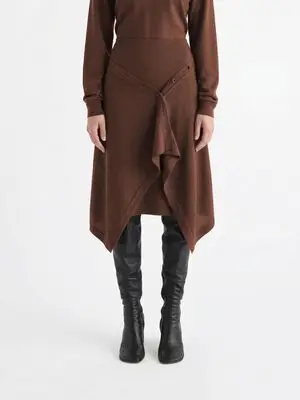 LEMAIRE Midi Skirt - Brown