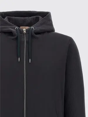 Herno Hooded Relaxed Fit Bomber Jacket In Cotton And Nylon