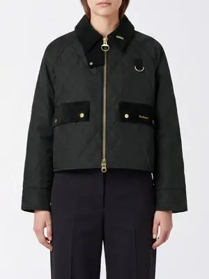 Barbour Quilted Waxed Cotton Spey Jacket With Velvet Collar