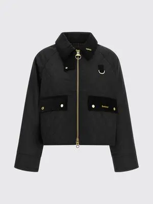 Barbour Quilted Waxed Cotton Spey Jacket With Velvet Collar