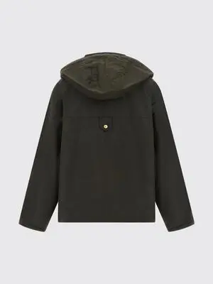 Barbour Waxed Cotton Jacket With Hood And Velvet Collar