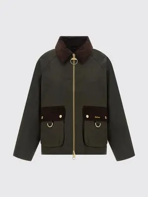 Barbour Waxed Cotton Jacket With Hood And Velvet Collar