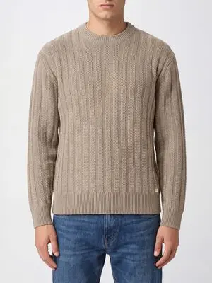 BOSS Textured Knit Crew Neck Sweater - Beige