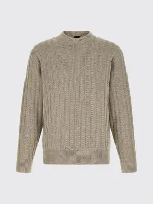 BOSS Textured Knit Crew Neck Sweater