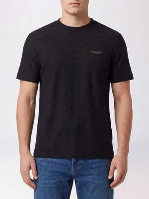 BOSS Chevron Print Cotton T-shirt With Applied Logo