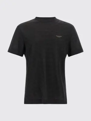 BOSS Chevron Print Cotton T-shirt With Applied Logo