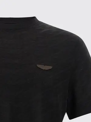 BOSS Chevron Print Cotton T-shirt With Applied Logo