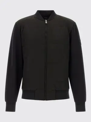 BOSS Quilted Cotton Blend Bomber Jacket - Black