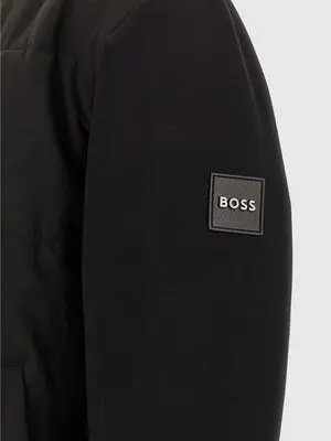 BOSS Quilted Cotton Blend Bomber Jacket - Black