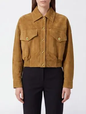 Versace Suede Leather Shirt-style Bomber Jacket