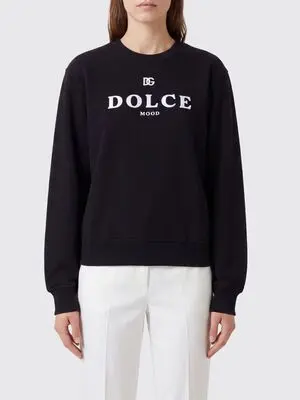 Dolce & Gabbana Cotton Crewneck Sweatshirt With Contrast Logo