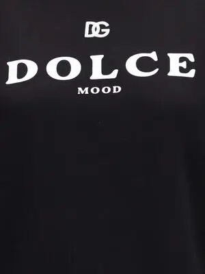 Dolce & Gabbana Cotton Crewneck Sweatshirt With Contrast Logo