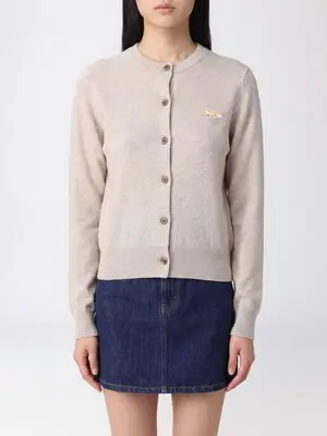 Maison Kitsuné Embroidered Cardigan - Beige