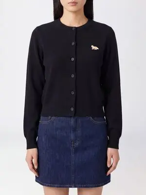 Maison Kitsuné Embroidered Cardigan - Black