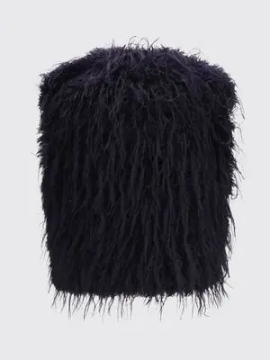 FORTE_FORTE Faux Fur V-neck Waistcoat
