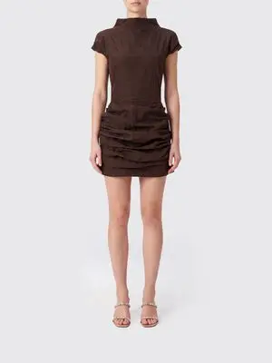 Magda Butrym Draped Funnel-neck Sheath Mini Dress