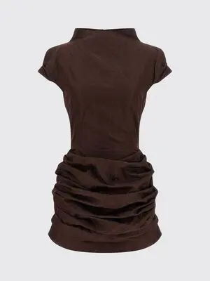 Magda Butrym Draped Funnel-neck Sheath Mini Dress