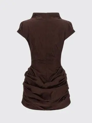 Magda Butrym Draped Funnel-neck Sheath Mini Dress