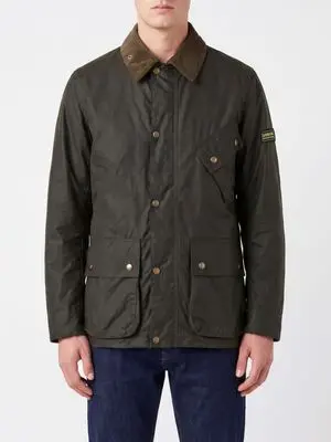 Barbour Waxed Cotton Jacket With Velvet Collar