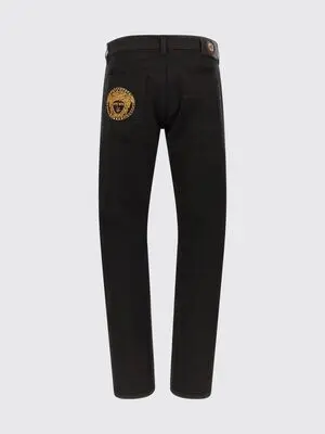 Versace Skinny Fit Stretch Denim Jeans With Medusa Logo