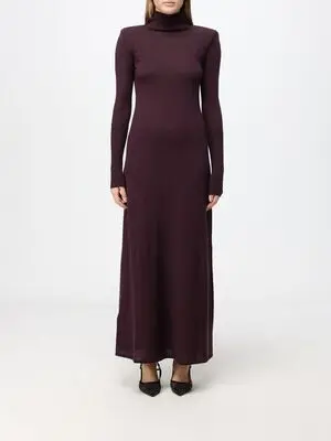 Pinko Turtleneck Wool Knit Midi Dress - Violet