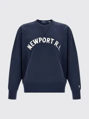 Polo Ralph Lauren Cotton Crewneck Sweatshirt With Contrast Logo Print