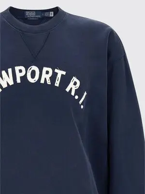 Polo Ralph Lauren Cotton Crewneck Sweatshirt With Contrast Logo Print