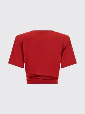 Magda Butrym Cropped Top With Floral Appliqué And Padded Shoulders