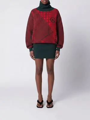 MAISON MARGIELA Jacquard Mini Dress - Red