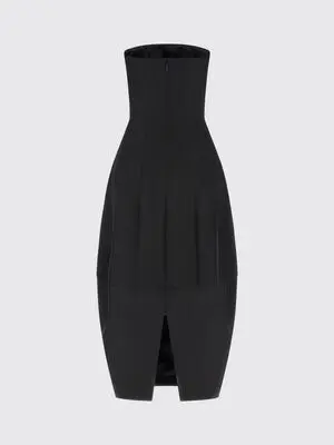 Khaite Stela Midi Dress In Wool And Silk
