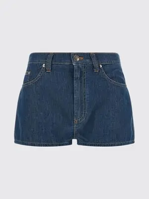Versace Cotton Denim Shorts With Medusa Logo