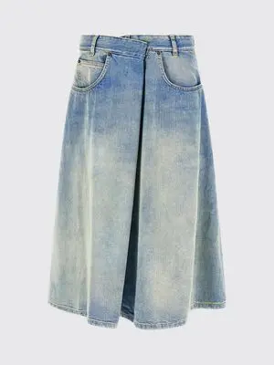 MAISON MARGIELA High-waisted A-line Denim Midi Skirt