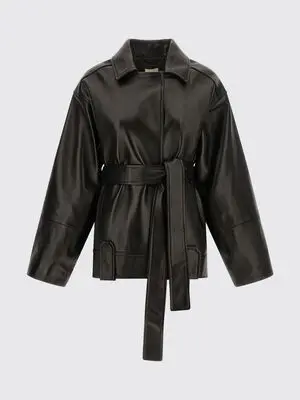 Khaite Lambskin Robe-style Leather Jacket With Belt
