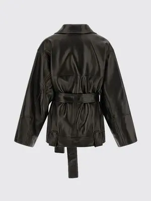 Khaite Lambskin Robe-style Leather Jacket With Belt