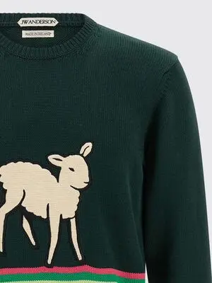JW Anderson Crew Neck Sheep Applique Sweater
