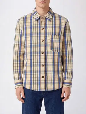 A.p.c. Long-sleeved Check Pattern Cotton Shirt