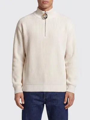 JW Anderson JW Anderson High-Neck Half-Zip Wool Blend Jumper White