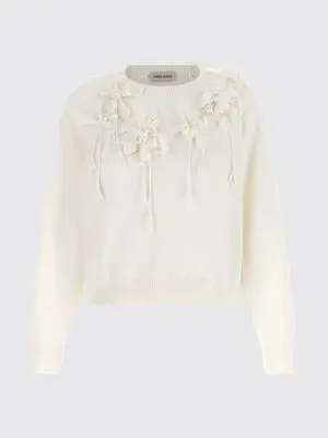 Alberta Ferretti Embroidered Virgin Wool Crewneck Jumper - White