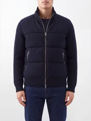 TOM FORD Virgin Wool Cardigan With Quilted And Padded Panels