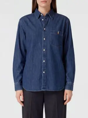 Polo Ralph Lauren Button Down Denim Shirt With Embroidered Logo